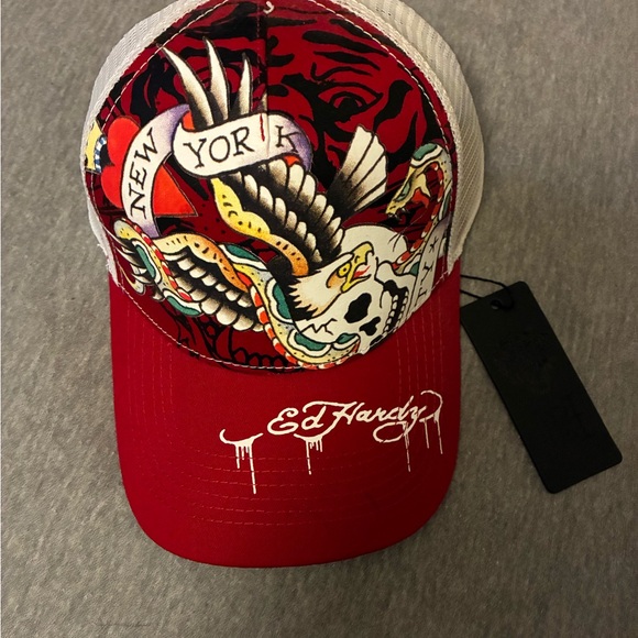 Ed Hardy | Other | Red Ed Hardy Cap | Poshmark